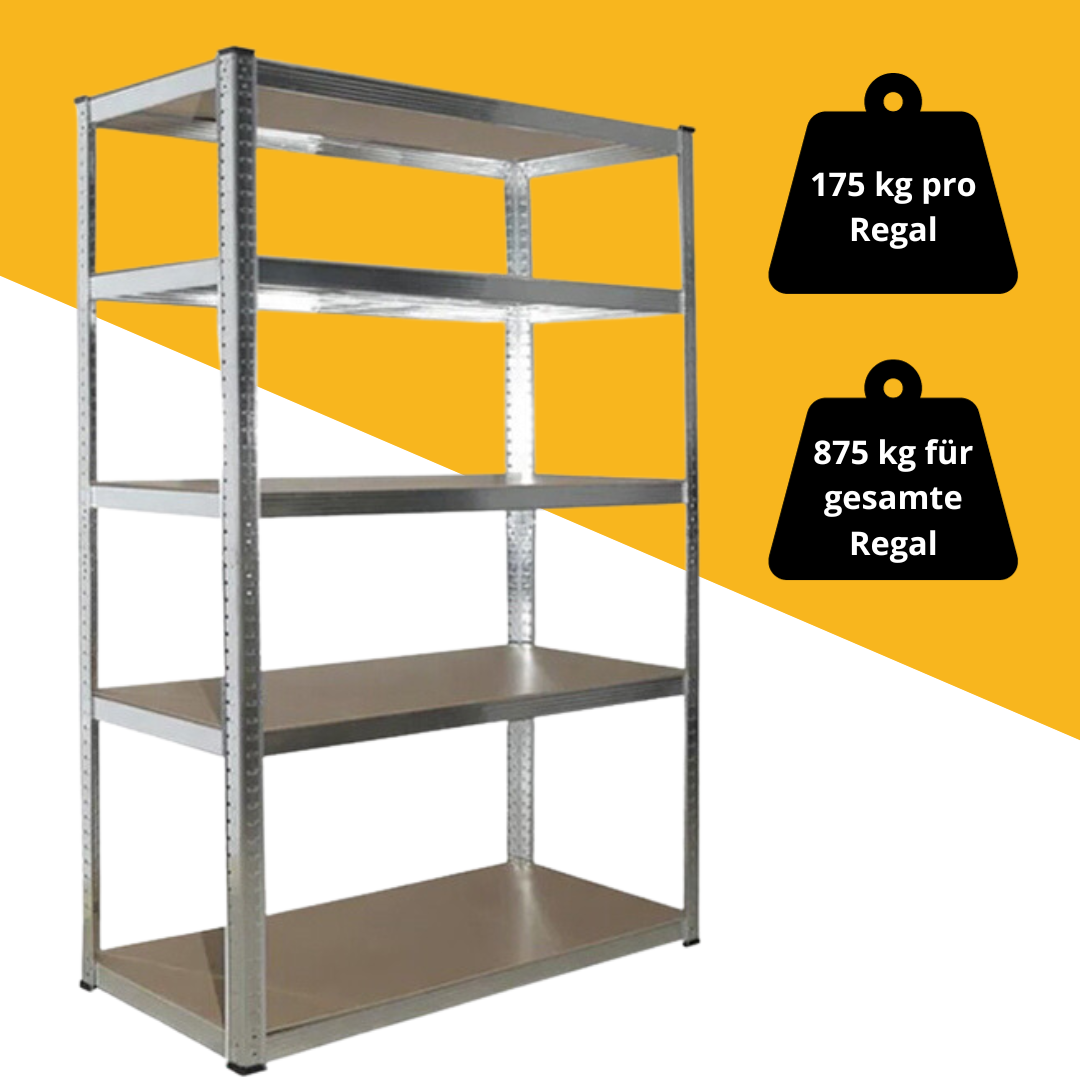 Steckregal 875 kg Regal 150x75x30 Werkstattregal Schwerlastregal Kellerregal 5907619313314 | eBay.de