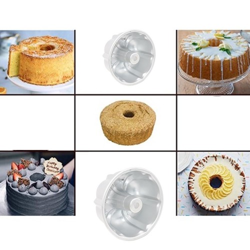 Removable Bottom Metal Cake Mould Fluted Ring Cake Tin Tray Kugelhopf ...