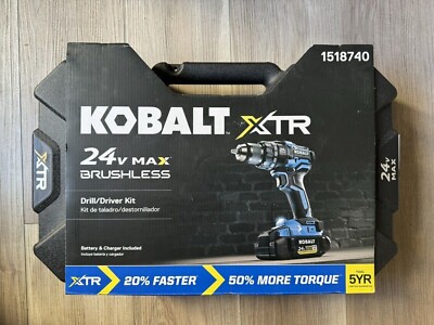 Kobalt XTR 24-volt Max 1/2in Keyless Brushless Cordless Drill Set KXDD ...
