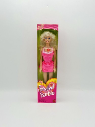 Mattel Sweetheart Barbie Doll #18608 Hot Pink Dress Blonde 1997 Vintage ...