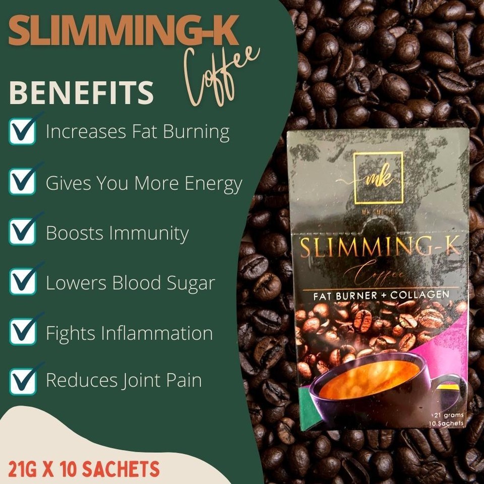 Mksmetics Slimming-K Coffee | Fat Burner + Collagen 10 Sachets ...