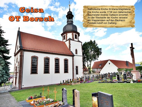 Geisa OT Borsch Kath.Kirche St.Maria Magdalena Thüringen 1726 | eBay.de