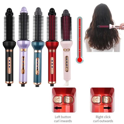 Electric Automatic Rotating Hair Straightener Curler Brush Heat Styling ...