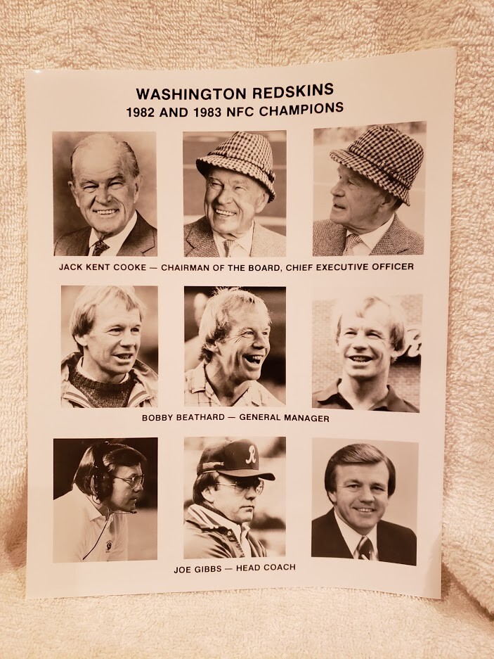 RARE Washington Redskins 1982-83 NFC Champions Team Issued B&W Press ...