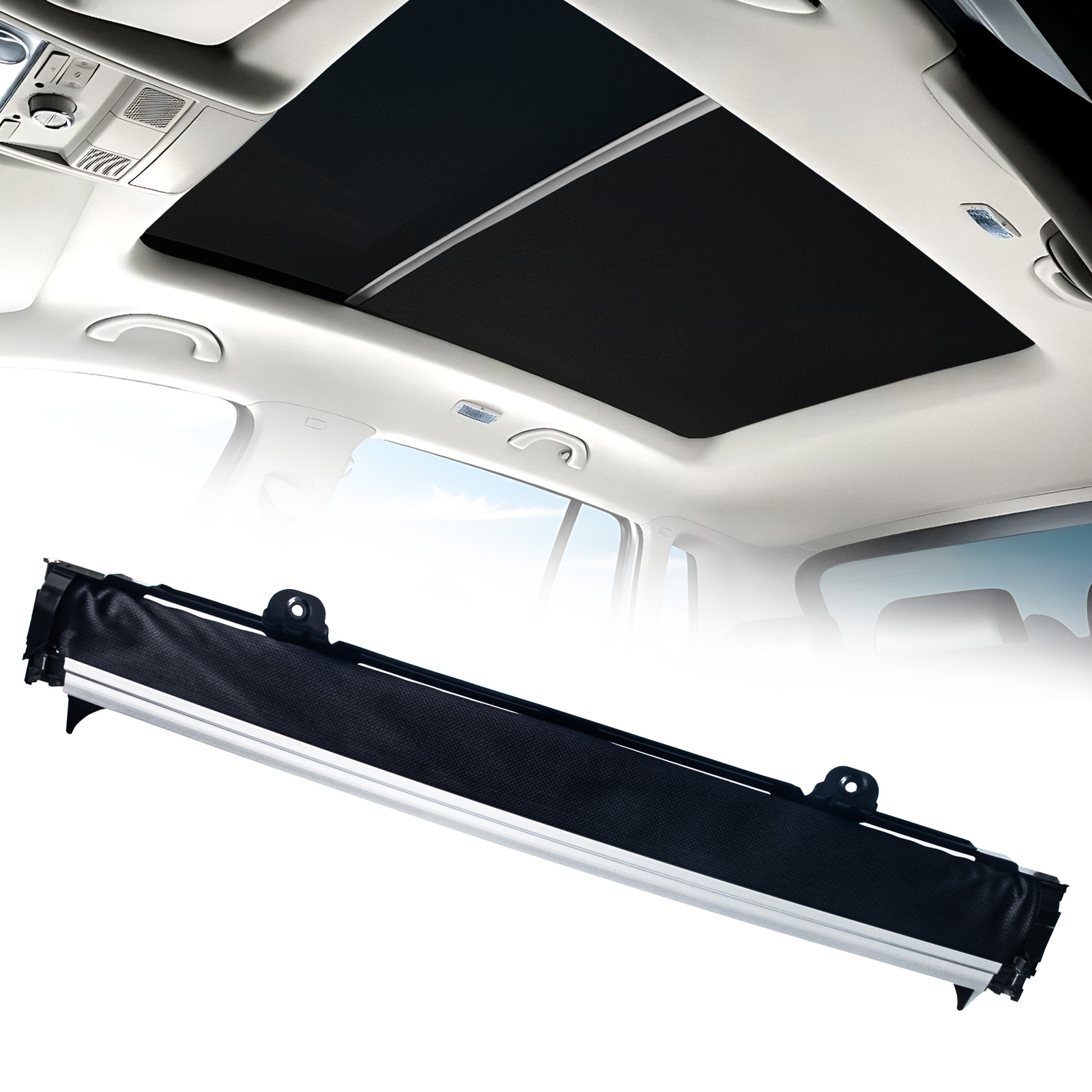 Black Sunroof Sunshade Cover Assembly Fit VW Tiguan Audi Q5 2009-2017 ...