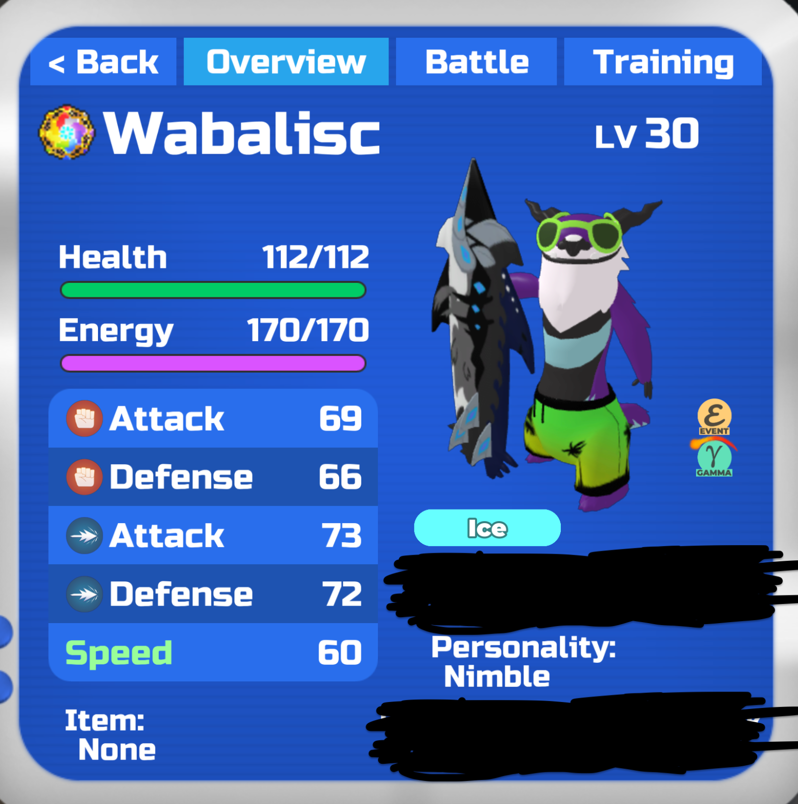 Roblox Loomian Legacy Gamma Surfer Summer Event Wabalisc | eBay