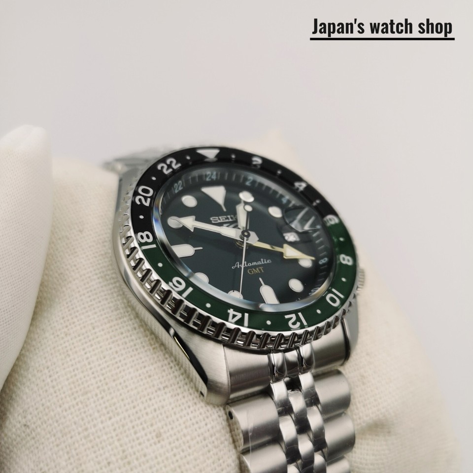 SEIKO 5 Sports SBSC019 Green SKX Sports Style GMT Men's Watch New in ...