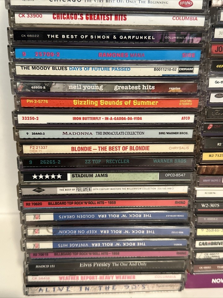 Huge Classic Rock CD lot of 63 ~Greatest Hits Lennon Prince Dylan Young ...
