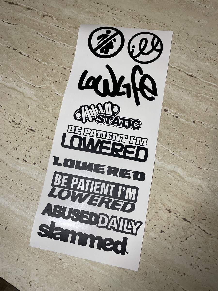 Slammed Car Stickers Lowered Car Sticker Drift JDM DUB Low Static