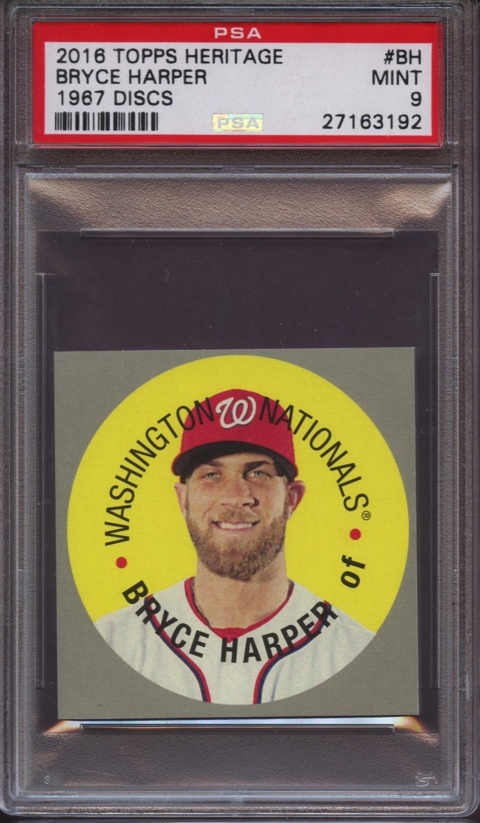 2016 Topps Heritage 1967 Discs BH Bryce Harper PSA 9 Mint | eBay