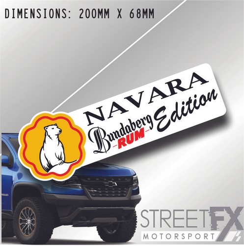 Navara Bundaberg Rum Sticker Decal 4x4 4WD Camping Caravan Trade Truck ...