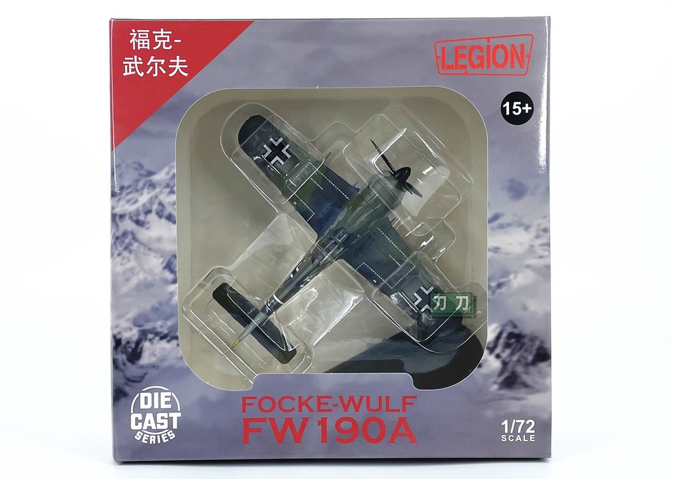 1:72 GERMANY LEGION FOCKE-WULF FW190A Fighter Aircraft Diecast Airplane ...