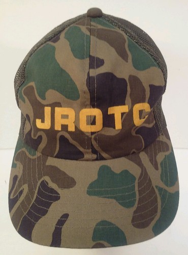 Vintage JROTC Camouflage Snapback Trucker Mesh Back Hat Cap by Youngan ...