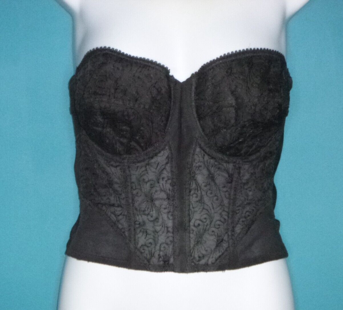 Vtg 50s 60s Playtex Living Longline Strapless Bra Bla… - Gem