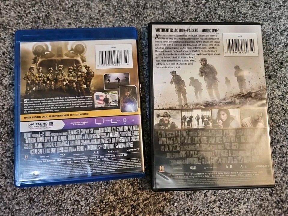 SIX History Channel TV Series Season One & Two DVD Blu-ray Set ...