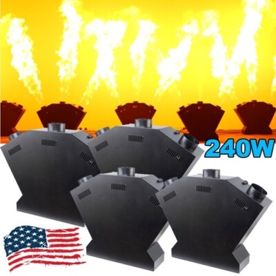 3-Head Fire Thrower Stage Flame Effect Machine DMX DJ Show 240W Flame ...