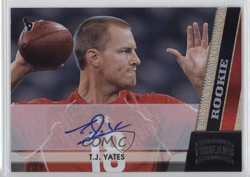 2011 Panini Threads Rookie Silver Signatures /299 TJ Yates #245 Rookie ...
