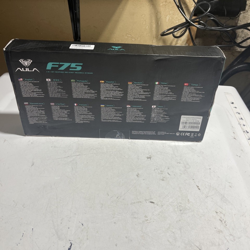 AULA F75 75% Wireless Mechanical Keyboard, In Shade Glacial Blue/ New ...