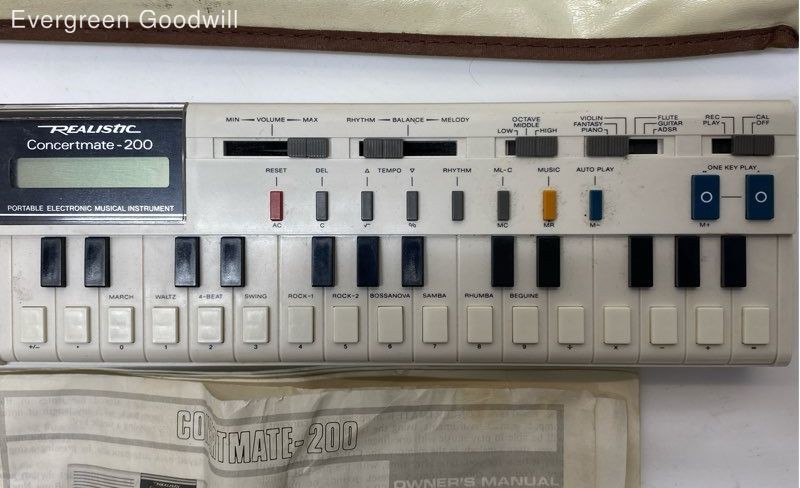 Vintage Realistic Concertmate 200 Portable Electronic Music Instrument ...