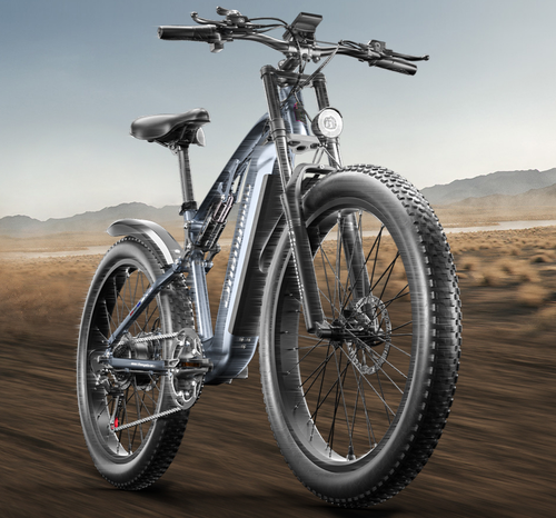 Shengmilo MX05 26" Electric Mountain Bike 48V Full Suspension E-Bike ...