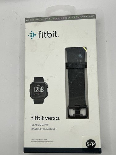 Fitbit Versa Classic Band Black Small NEW S/P In Box Fitness Smart ...