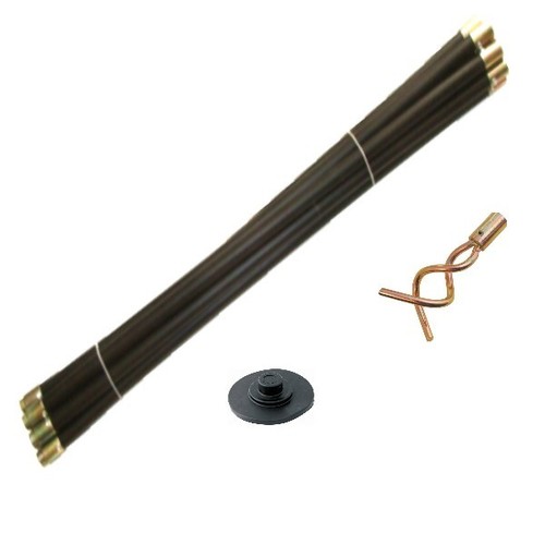 SILVERLINE DRAIN ROD RODS SET FLUE CHIMNEY DRAIN BRUSH WORM SCREW ...