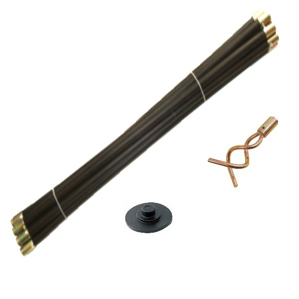 DRAIN ROD RODS SET FLUE CHIMNEY DRAIN BRUSH WORM SCREW PLUNGER DROP ...