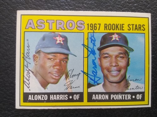 1967 Topps 564 Alonzo Harris Aaron Pointer Autographed by BOTH TOUGH ...