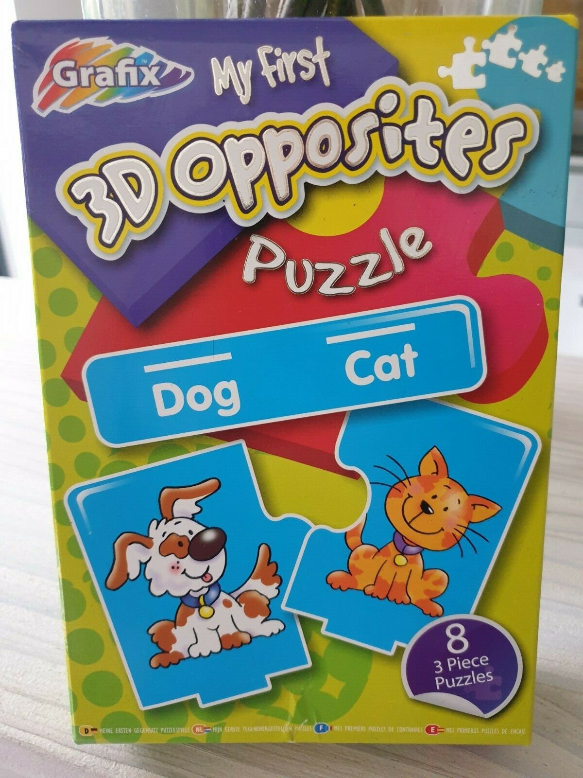 2 X Grafix Children's Kids My First 3d Spellings & Opposites Jigsaw ...