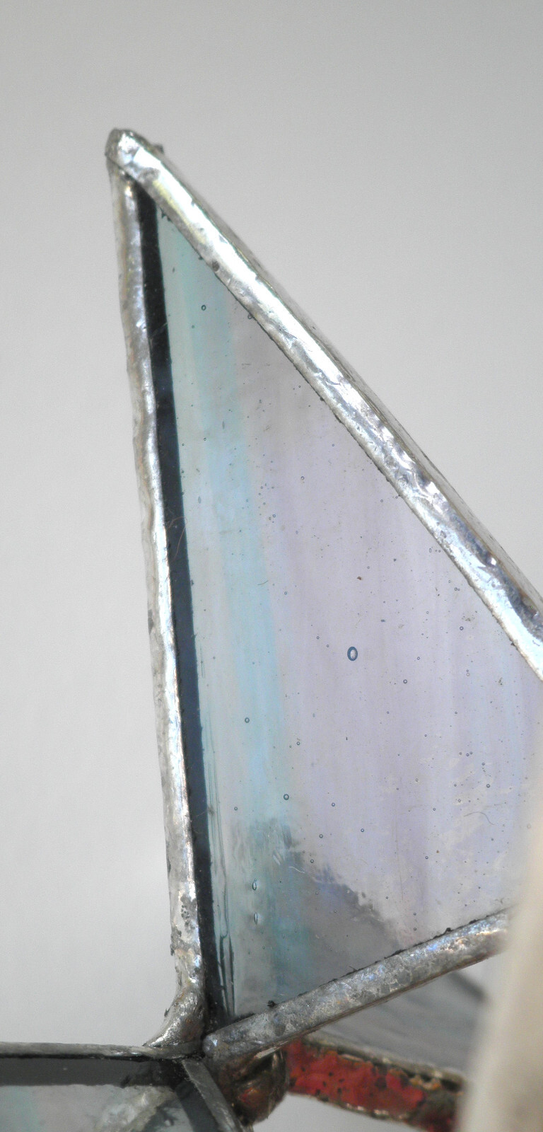 3D Star Leadlight stained glass pale grey decoration handmade in ...