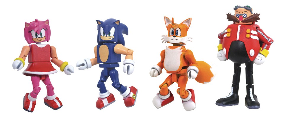 2018 DST Toys SONIC the Hedgehog 2” Minimates 4 Figure Pack Set Amy ...