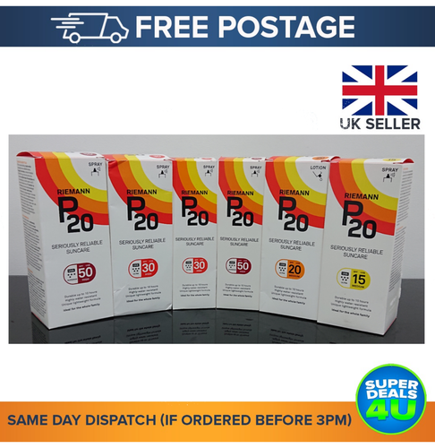 Riemann P20 SPF 20 30 50 - 10 Hours Sun Cream Sunscreen Lotion Or Spray ...