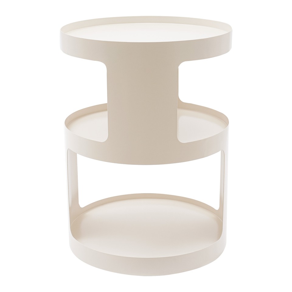 2-Tier Round End Bed Side Table Coffee Sofa Table Nightstand Living ...