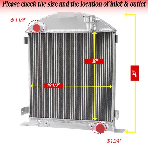 3-Row Aluminum Radiator Fits Ford 1928 1929 Model A Chevy Engine ...