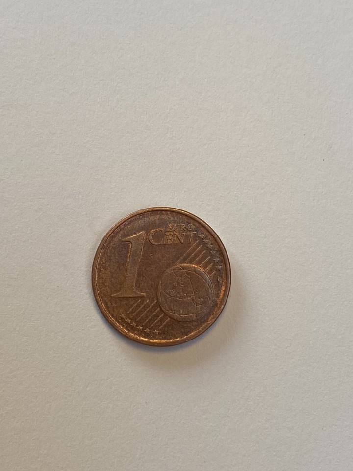 1 cent EURO coin Germany 2002 by Rolf Lederbogen, very rare, good ...