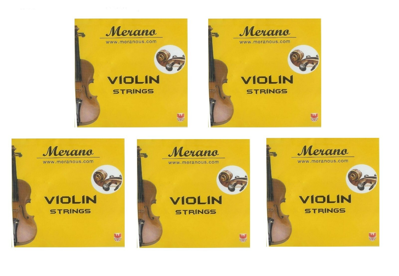 5 Sets Merano Violin String Set G-D-A-E 4/4, 3/4 Size | eBay