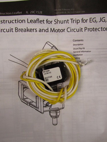 EATON CUTLER HAMMER SNT120CPK Type E J L Breaker Shunt Trip 66C1571G45 ...