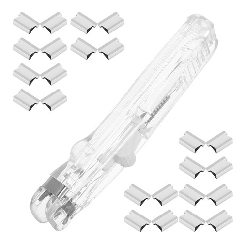 1 Set Paper Clip Dispenser: Push Stapler Binder Metal Binder Clips for ...