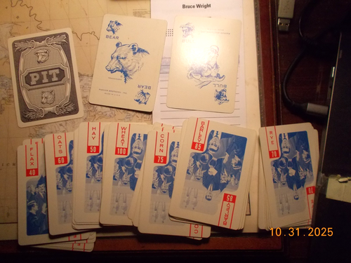 Parker Brothers Red Box Pit Card Game with 1959 Rules, 65 Cards, 7 ...