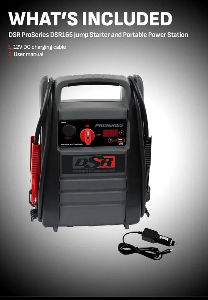 🔋Schumacher Electric DSR165 : DSR Proseries 2200 Peak Amp 12V Jump ...