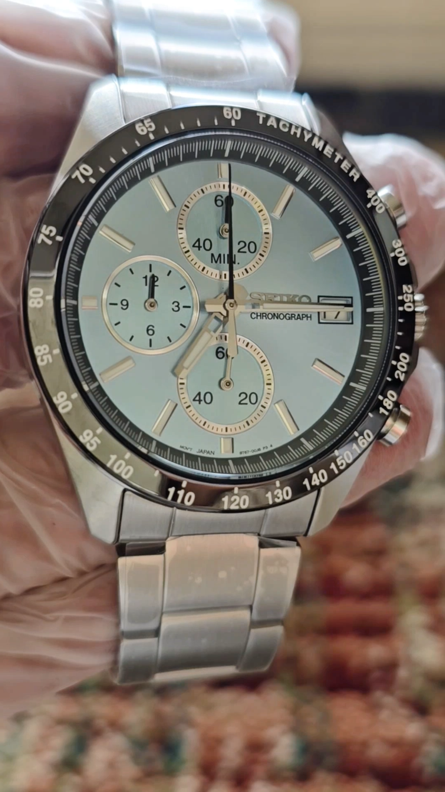 Seiko Spirit SBTR029 Chronograph Blue Dial Stainless Steel Men's Watch ...