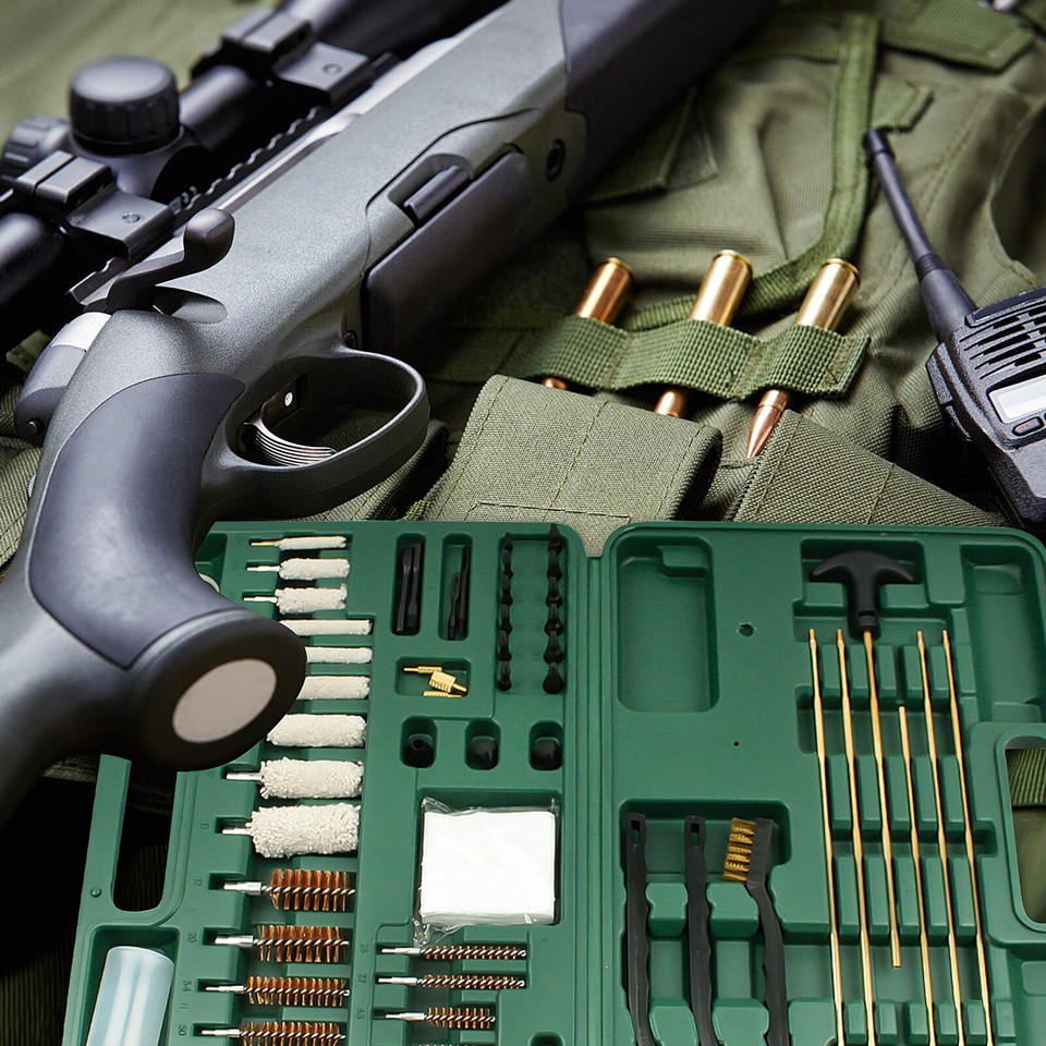 Universal Gun Cleaning Kit for Rifle Pistol Shotgun Muzzleloader for ...