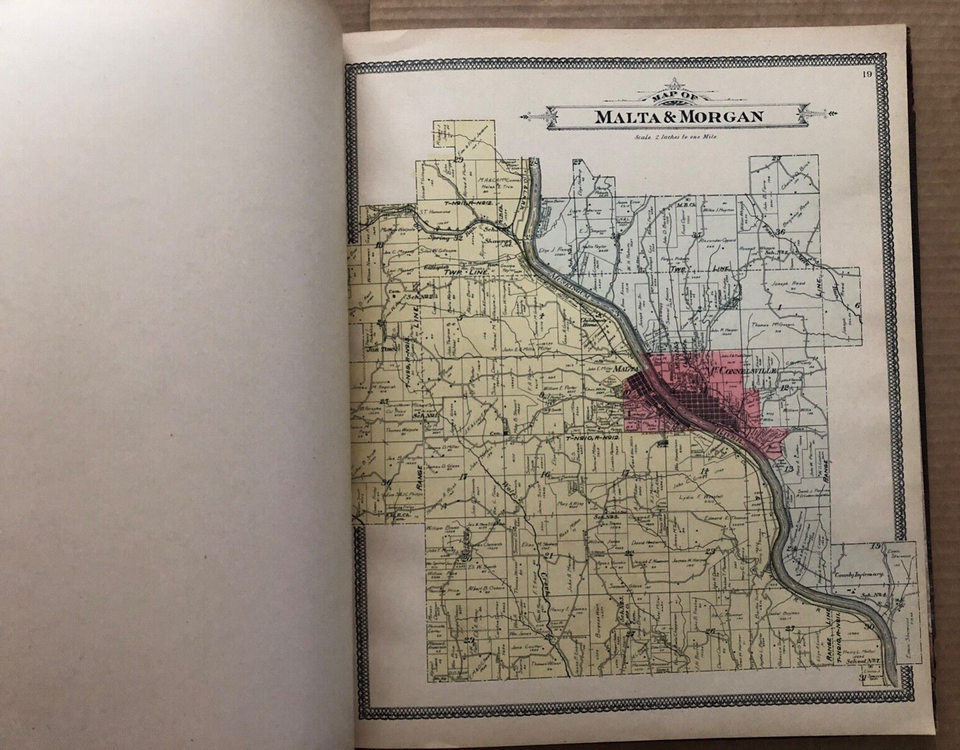 Vintage 1902 ATLAS of MORGAN COUNTY CO OHIO Maps Illustrated | eBay