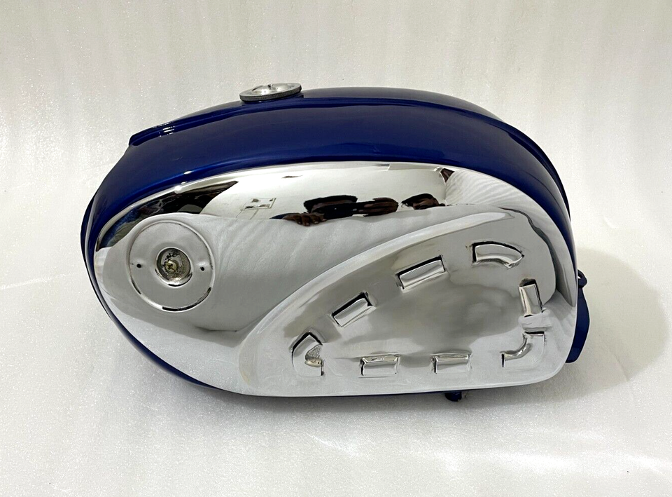 1961-1968 Honda CB77 305 Superhawk Steel Blue Fuel Tank +CHROME SIDE ...