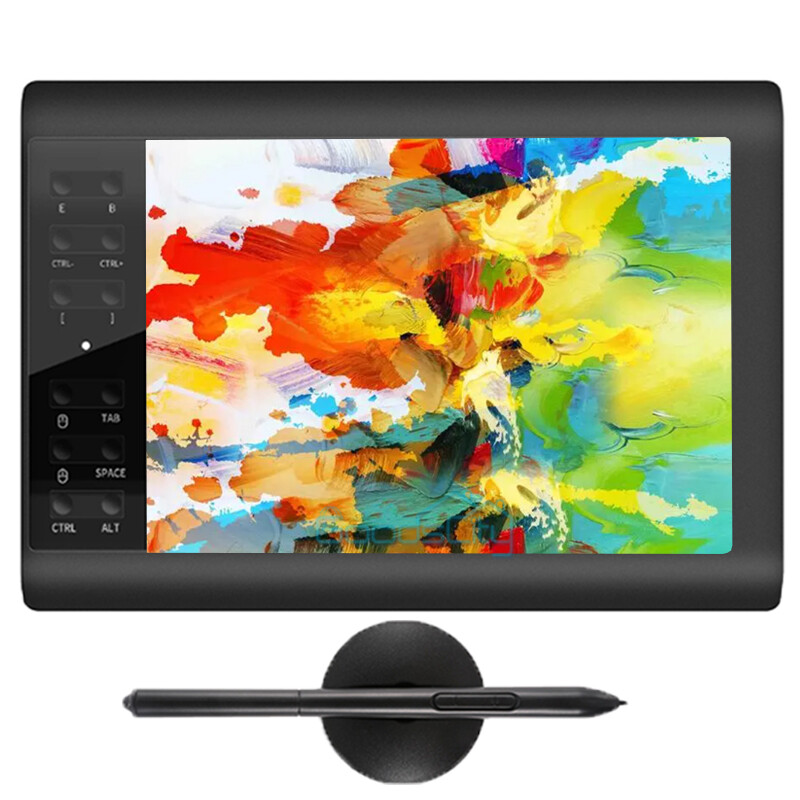 Artist Pro Graphics Drawing Tablet 10x6" Screen Battery-free pen 12 ...