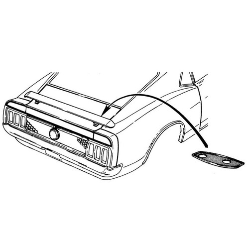 1969-73 Ford Mustang Rear Spoiler Gaskets(Pair) | eBay