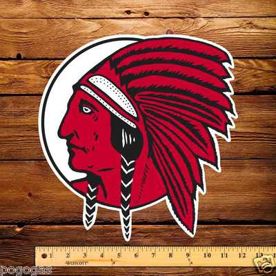 Early Red Indian Gasoline - 12" Gas Pump Decal | eBay