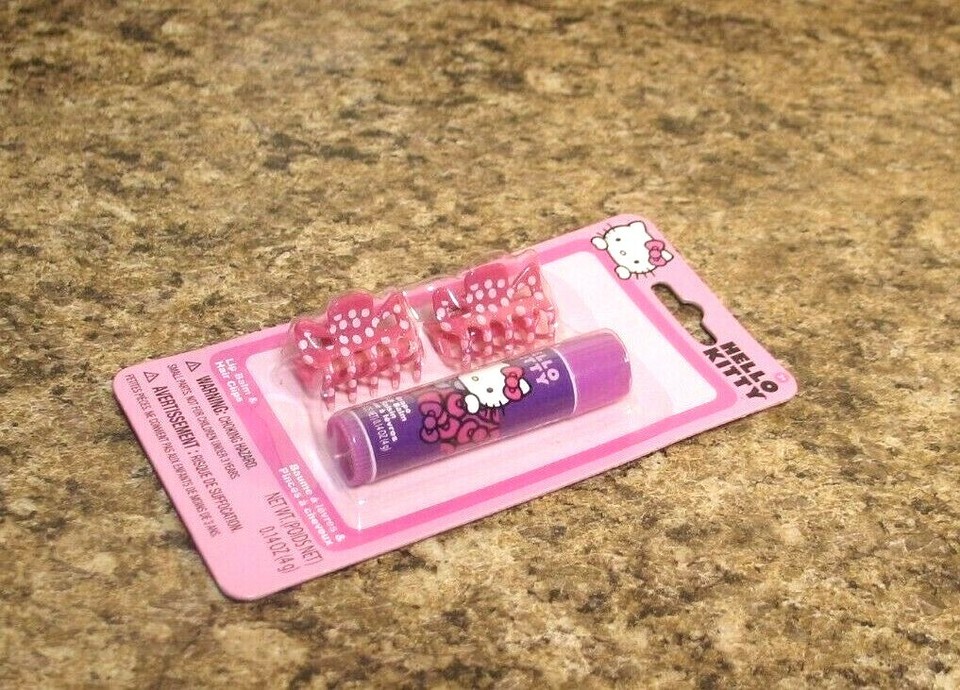 Hello Kitty Grape Lip Balm and Hair Clips Set | eBay