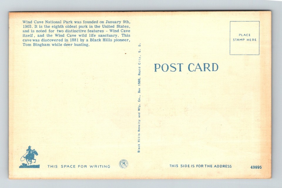 Wind Cave National Park Administration Building South Dakota Postcard ...
