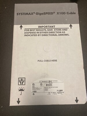 Commscope Systimax GigaSPEED X10D 2091B Cat 6a U/UTP Cable 1000ft Blue ...